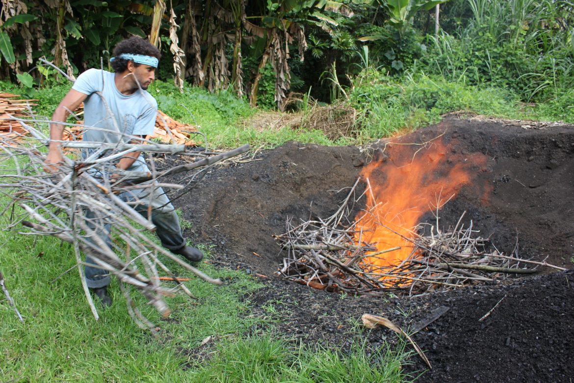 How to Make Biochar With Only a Match - Pacific Biochar Benefit Corporation
